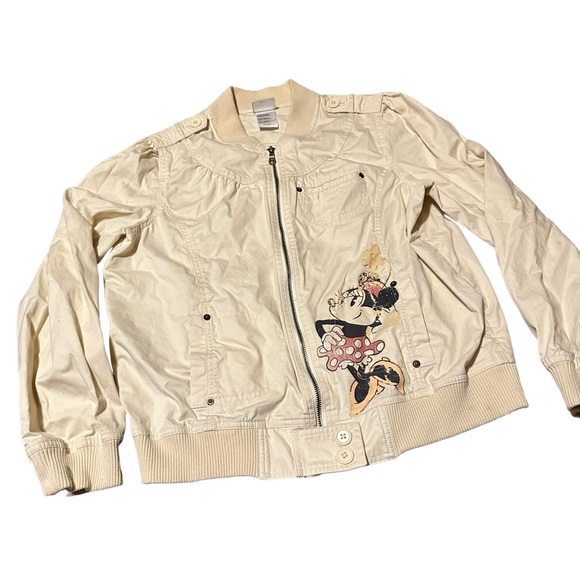 Disney | Jackets & Coats | Disney Store Minnie Mouse Bomber Jacket Size ...